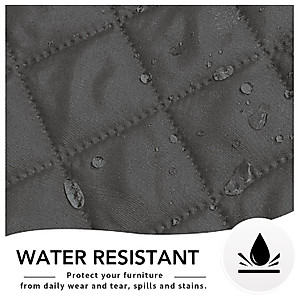 Easy-Going Reversible Chaise Lounge Couch Cover Water Resistant Sofa Cover Sectional L Shaped Sofa Slipcover with Adjustable Straps Furniture Protector for Dogs (115X34 in, Dark Gray/Dark Gray)