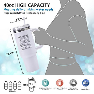 Boss Lady Gifts for Women - 40 oz Insulated Tumbler with Handle & Straw - Best Boss Appreciation Gift, Funny Coffee Mug for Work, Office, Birthday, Christmas, Farewell Gift for Boss or Coworker