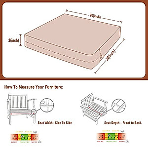 Focuprodu Chair Cushions 20 inch, Patio Outdoor Seat Cushion, Comfortable Outdoor Furniture Patio Chair Cushion, Chair Cushion for Indoor/Outdoor use (20x20x3, Black)