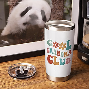 Aurahouse Grandma Gifts-Cool Grandma Club Tumbler 20 Oz, Christmas Gifts for Grandma, Grandma Birthday Gifts, New Grandma Gifts, First Time Grandma, Grandma-to-be, Nana, Gigi Coffee Cup