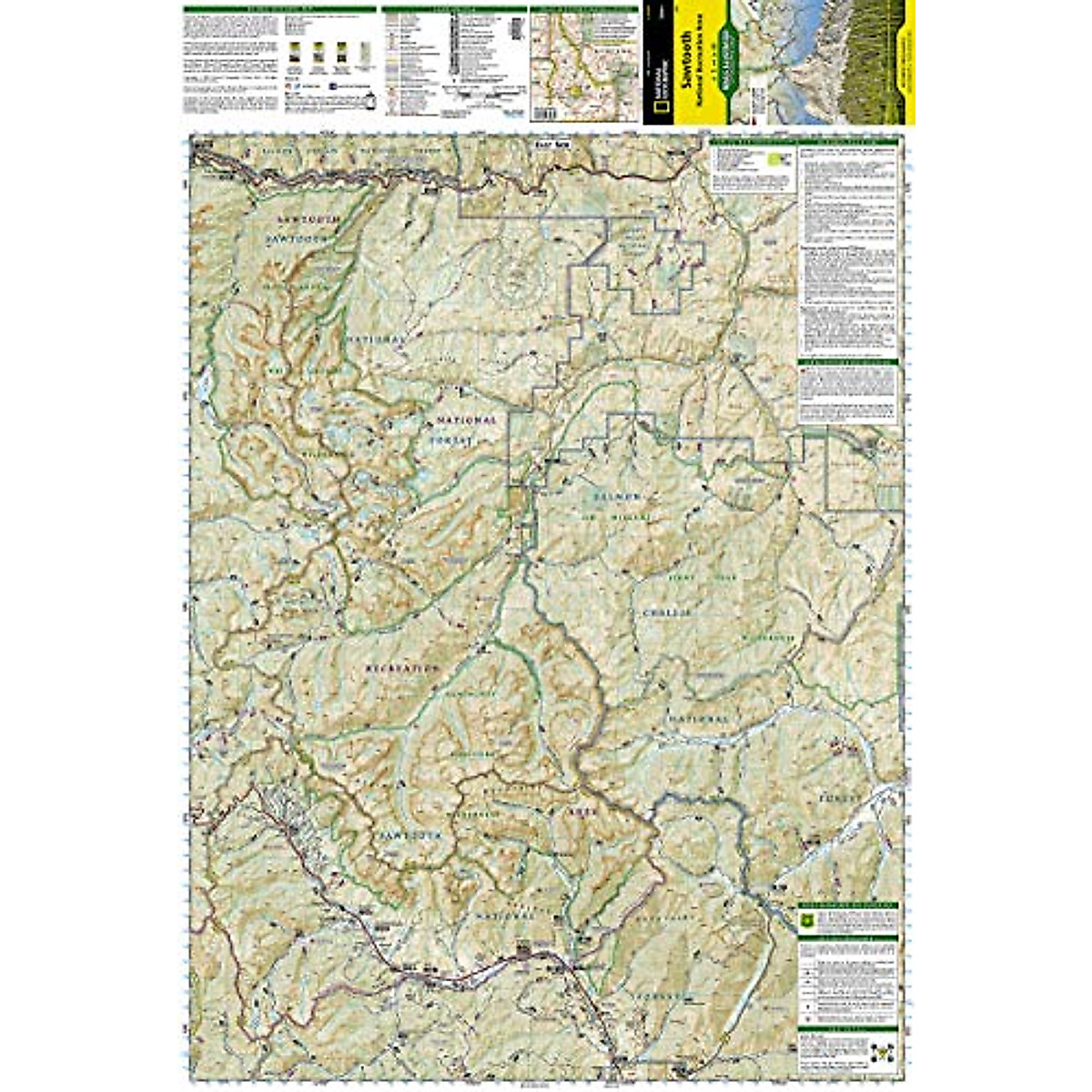 Sawtooth National Recreation Area Map (National Geographic Trails Illustrated Map, 870)
