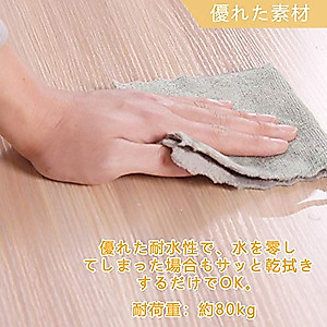 soges 47 Inch Computer Desk Trestle Desk Writing Desk Home Office Desk Hutch Workstation with Shelf Storage Desk, White Oak CS-Tplus-120MO