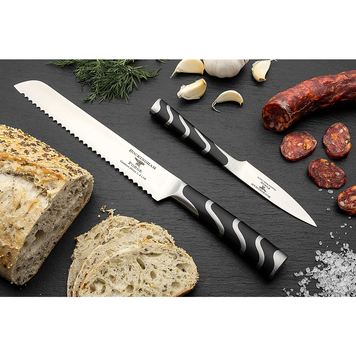 Rockingham Forge 128 Series 4 Inch Vegetable Knife with German Steel Blade, Ergonomic Handle Made of ABS Plastic and Steel, Paring Knife