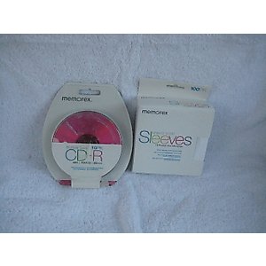 Memorex Sleeves CD/DVD White 100 per-pk (1 pack) & Memorex Cd-R