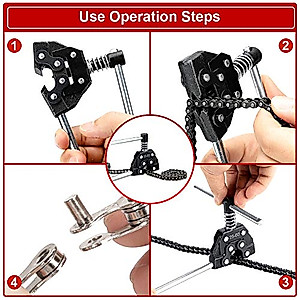 Detacher Breaker Cutter Fit for #25#35#41#40#50#60 415H,428H, 520,530 Roller Chain Motorcycle Bicycle Go Kart ATV Chains Replacement (Black)