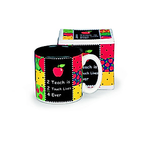 "2 Teach is 2 Touch Lives" Teachers Coffee Mug Inexpensive Gift Item