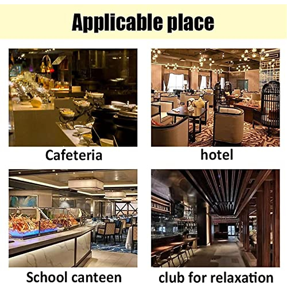 FUNNYBSG Commercial Food Heat Lamp, Square Hanging Food Warming Lamp Buffet Servers and Warmers Hanging Lamp, for Keep Food Warm, Restaurant Kitchen Equipment