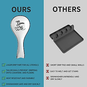 Yoeuen Spoon Rest For Stove Top，Ceramic Spoon Holder For Kitchen Counter, Funny Spoon Me Coffee Spoon Rests For Spoons Ladles, Tongs