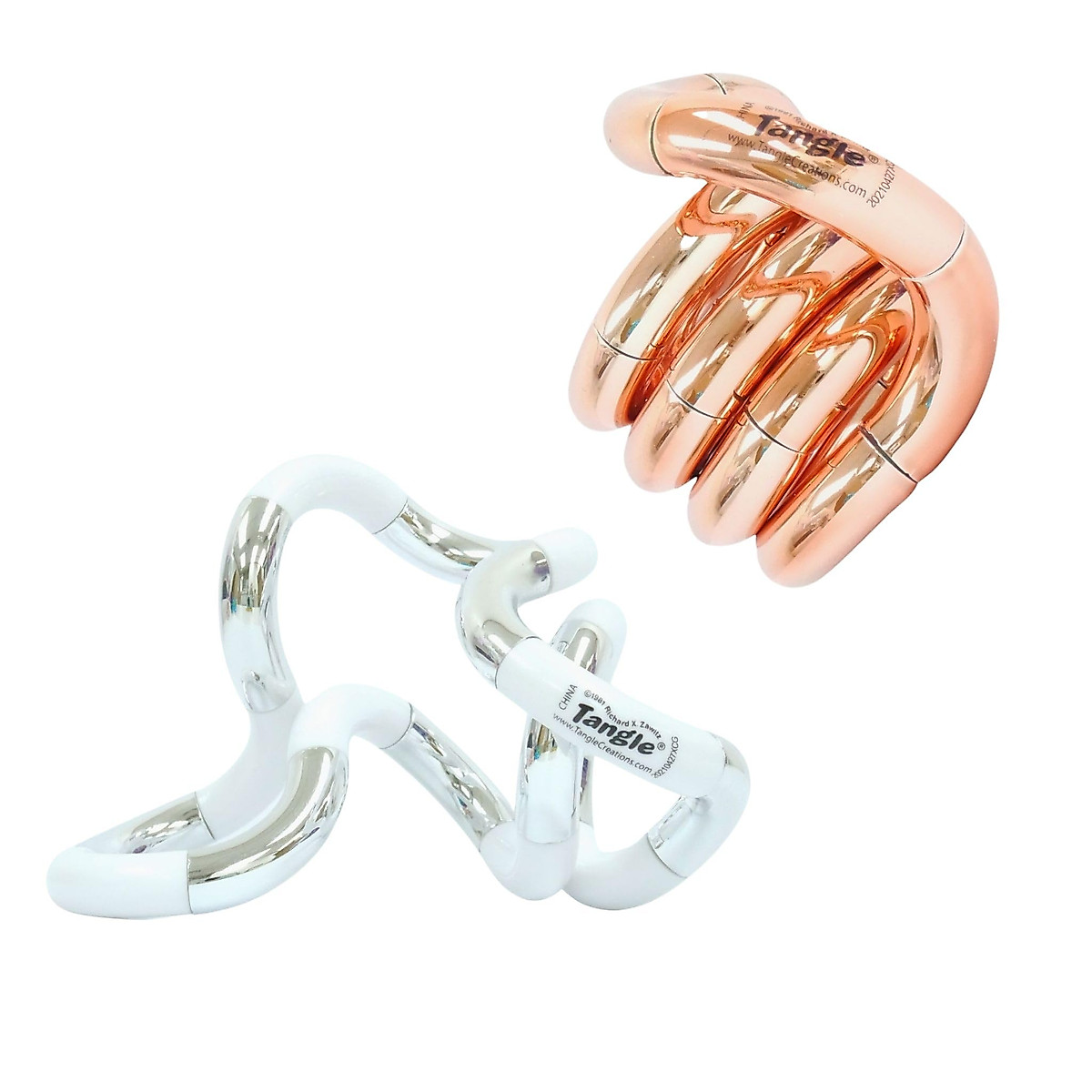 Tangle® Palm Metallic 2-Pack Steel Silver and Rose Gold