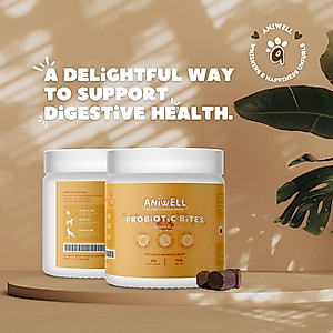 Aniwell Probiotics Chews for Digestive Health: Powered by Mixed Tocopherols, Supports Gut Health, Digestive Balance & Allergy Relief - 30 Soft Chews
