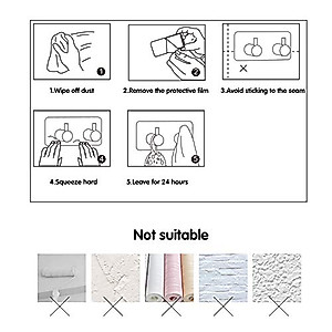 Adhesive Hooks Heavy Duty Stick on Wall Door Waterproof Stainless Steel Hooks for Hanging Coat Hat Towel Robe in Kitchen Bathroom Home Hanging Rack