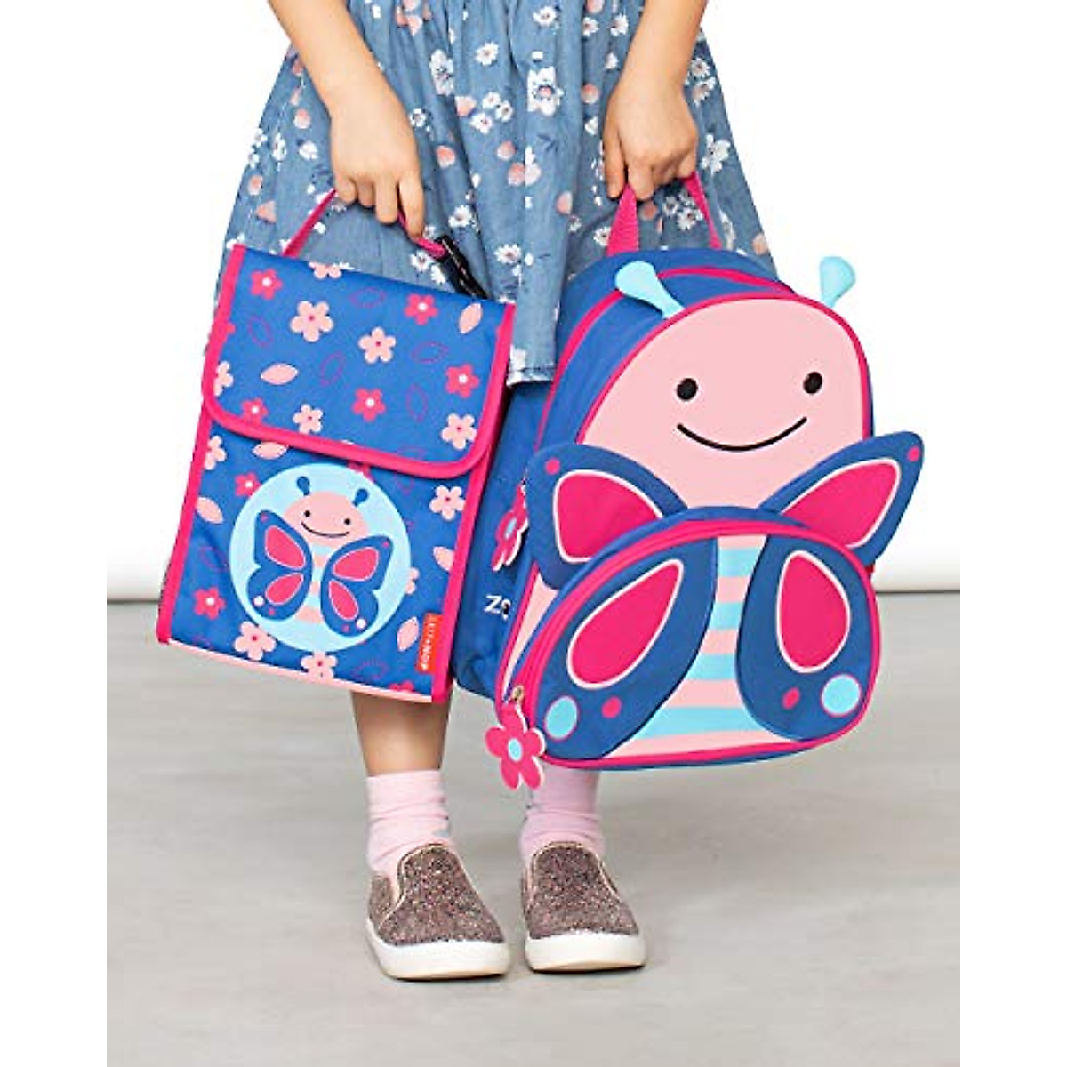 Skip Hop Toddler Lunch Box, Zoo Lunch Bag, Butterfly