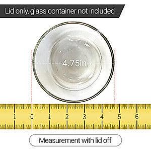 Replacement Lid for Pyrex 5" Storage Plastic Cover 2 Cup Bowl Dish 7200-PC Blue (4-Pack)