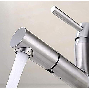 Y-LKUN Chrome Brass Faucethot and Cold Single Hole Shampoo All Copper Basin Faucet