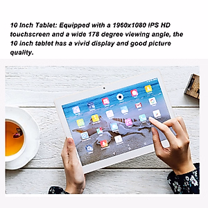 10-Inch Round Tablet Octa Core Processor, Dual Sim Dual Standby Built in 2GB 32GB Memory the Front 2 Mp and Rear 5 Mp Cameras 128GB Expand Support, 1960x1080 IPS HD(ld)