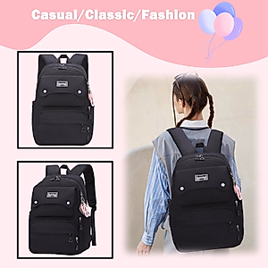 Solid Color Middle School Student School Bag Outdoor Travel Backpack Teen Girl Casual Backpack