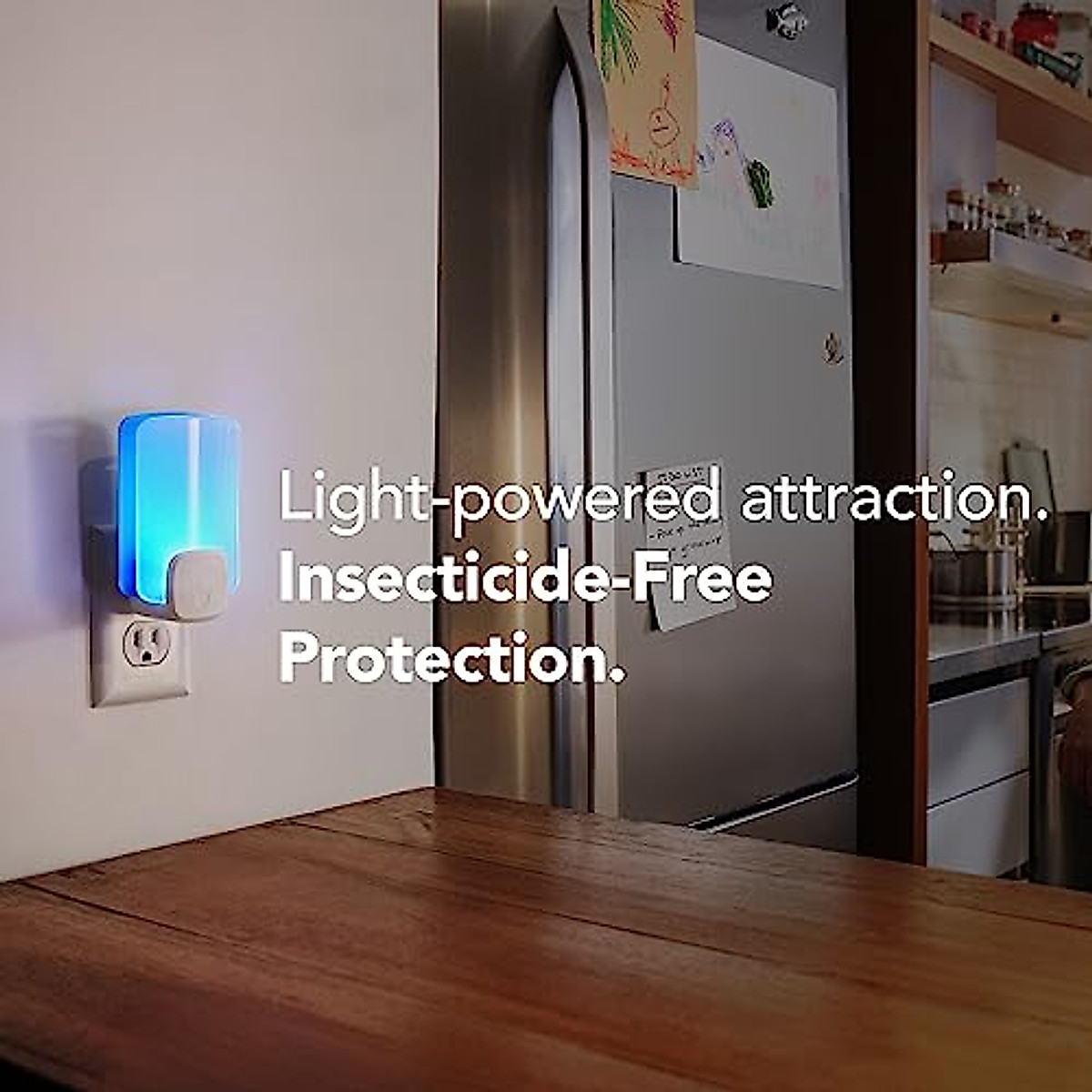 Raid Essentials Flying Insect Light Trap Starter Kit, 2 Plug-In Devices + 2 Cartridges, Featuring Light Powered Attraction