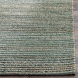 SAFAVIEH Cape Cod Collection 8' x 10' Sage / Natural CAP503B Handmade Braided Hemp Area Rug