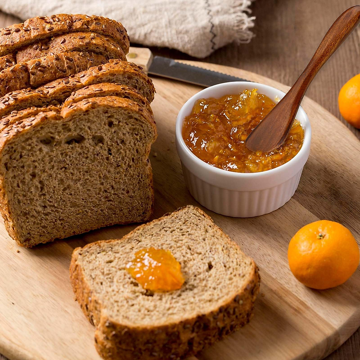 Hariendny 4Pcs Wooden Butter Knife 6 Inch Jelly Cheese Spreaders Sandwich Spreaders Condiment Knive Wooden Mini Spatulas for Kitchen