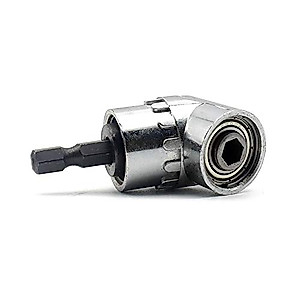 Right Angle Drill and Flexible Angle Extension Bit Kit for Drill or Screwdriver 1/4" Socket Adapter Magnetic, Handy, Solid Con (Black)