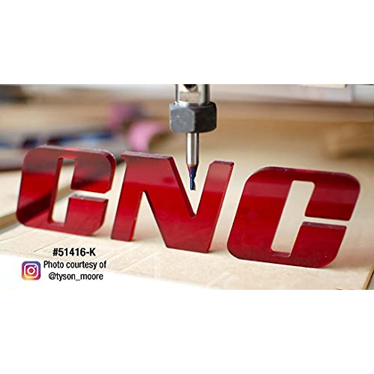 Amana Tool 51404-K Solid Carbide Spiral CNC Router Bit O-Flute Up-Cut for Plastic Cutting 1/4 Dia x 3/4 x 1/4 Inch Shank, Spektra Extreme Tool Life Coated