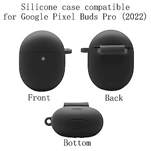 Carring Case for Google Pixel Buds Pro (2022 Hybrid Active Noise Cancelling Earbuds,Premium Soft Skin Cover Shock-Absorbing, Protective Finder Case with 2 Keychain Mint Green+Sky Blue