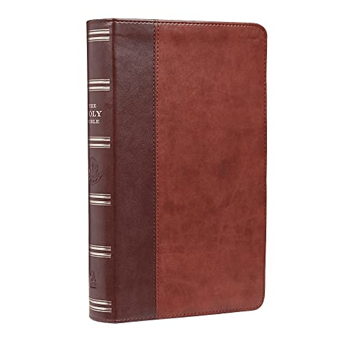 Personalized Bible Custom Text Your Name KJV Giant Print Two-Tone Brown Bible King James Version Custom Made Gift for Baptism Christenings Birthdays