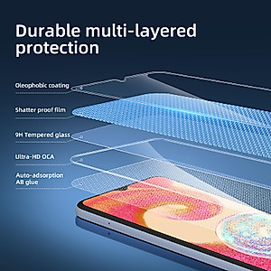 NEW'C [3 Pack] Designed for Samsung Galaxy A04e / Galaxy M04 / Galaxy F04 Screen Protector Tempered Glass, Bubble Free, Ultra Resistant