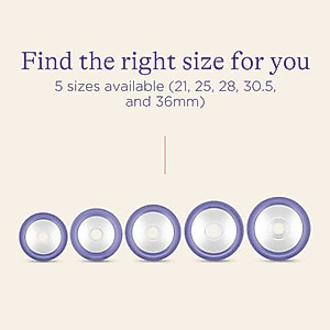 Lansinoh ComfortFit Breast Pump Flanges, Size 21mm, 2 Count