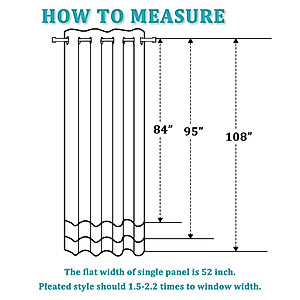 RYB HOME Outdoor Curtains 108 inch Long - Pergola Curtains Sunlight Block Out Waterproof Patio Drapes for Yard Gazebo Arbor Side Wall Cabana, 1 Pc, W 52 inches x L 108 inches, Grayish White