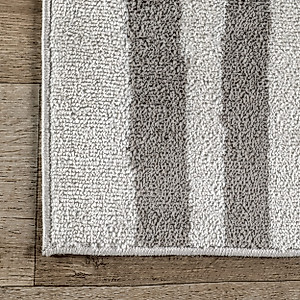 nuLOOM Sena Modern Rainbow Area Rug, 9x12, Light Grey