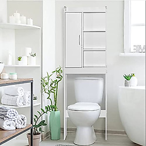 Better Home Products Ace Over -The-Toilet Storage Shelf in White
