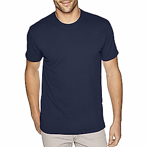 Next Level Men's Premium Baby Rib Collar T-Shirt, Midnight Navy, Medium
