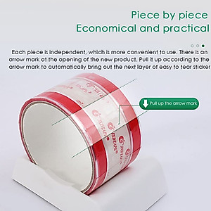 LIWUTE Disposable Sealing Stickers Portable Easy to Tear Paste Sealing Tape Take-Out Drinkware Seals Cake Box Shopping Bag Sealing Tape with The Base (Yellow)