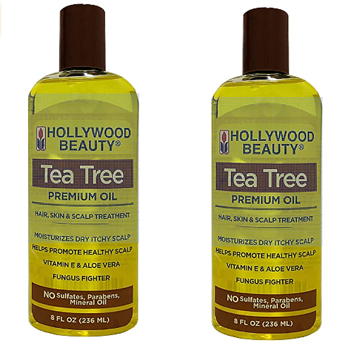 HOLLYWOOD BEAUTY Tea Tree Oil Skin & Scalp Treatment 8 oz ( PACK OF 2 )