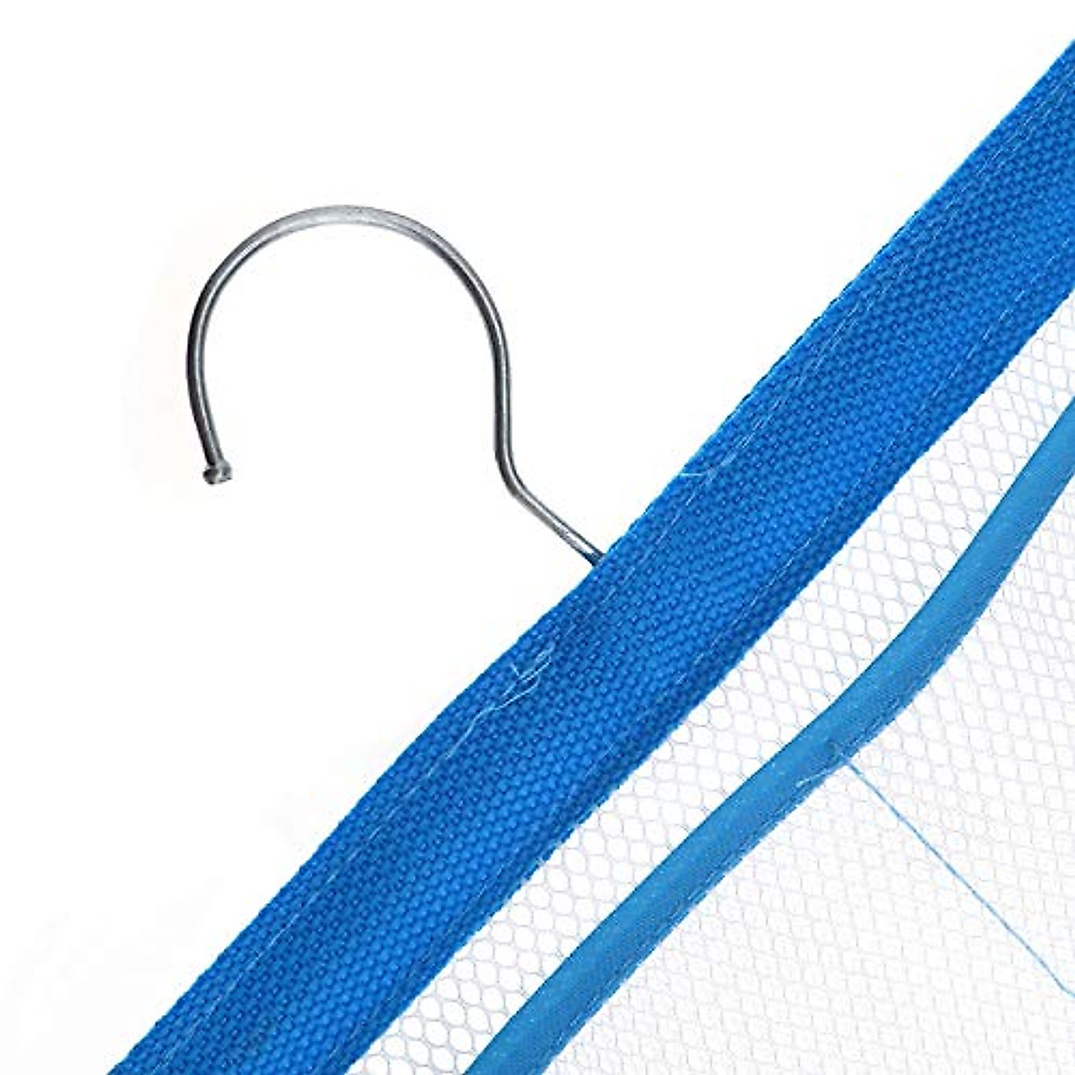 Bathroom Save Space Tub Shower Hanging Mesh Organizer Storage Bag Bathroom Accessories for Dorm Rooms Bathroom Hang on Shower Curtain Rod Liner Hooks