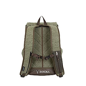 BONDKA - Canvas Laptop Backpack, Business Travel for Men Women, Great for College School Bookbag, Fits 15.6" Laptop and Notebook