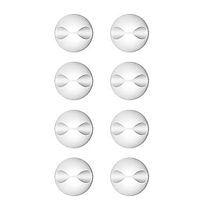 CHEFBEE 8 Pack Cable Clips, Cord Organizer Cable Management, Self Adhesive Wire Holder System, Multipurpose Wire Clips for All Your Computer, Electrical, Charging or Mouse Cord (White)
