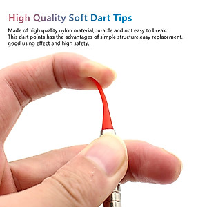ROOBEEO Soft Dart Tip 2BA Thread Soft Tip Dart Points 300 Packs 3 Colors Plastic Dart Tips Replacement Dart Accessories