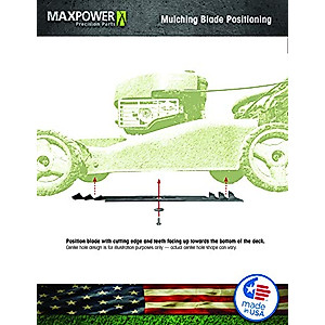 Maxpower 561532XB 2 Blade Commercial Mulching Set for 42" Cut MTD, Cub Cadet, Troy-Bilt Mowers, Replaces OEM no. 942-0616, 742-0616, 942-04126