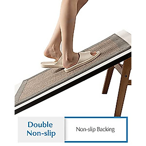 SUPENUIN Kitchen Rugs and Mats 2PCS Non Skid Kitchen Mats for Floor Washable Kitchen Runner Rugs for Kitchen Front of Sink Grey 20"x32"+20"x47"