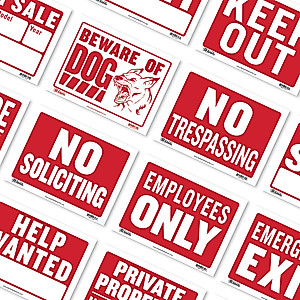 BAZIC Apartment For Rent Sign 9"X12", Plastic Signs for House Home Lease Rental Business, Waterproof Indoor Signage, 4-Pack