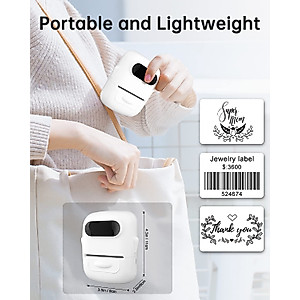 Label Maker Machine with Tape P50 - 2 Inch Portable Barcode Label Printer, Bluetooth Label Stickers Machine for Clothing, Jewelry, Retail, Address, Barcode, QR Code, Home, Office