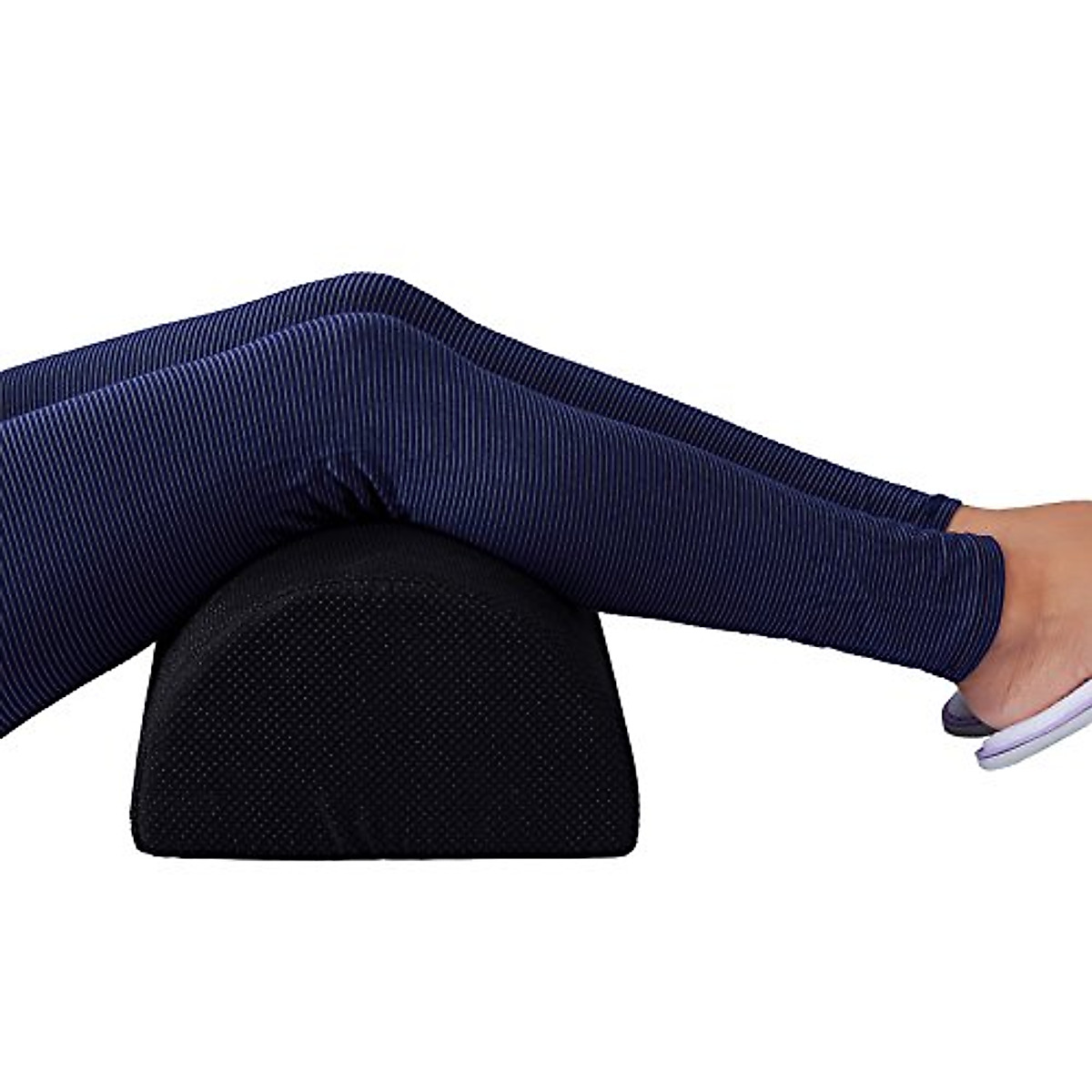 Foot Rest Cushion to Relieve Knee Pain, Tired, Aching & Sore Feet. Reduce Deep Vein Thrombosis. Ideal for Office and Home. High Quality Anti Slip Cover.