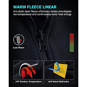 CAMEL CROWN Outdoor Jacket Men Winter Ski Jacket Windbreaker 3 in1 Hooded Rain Coat for Traveling Climbing Hiking