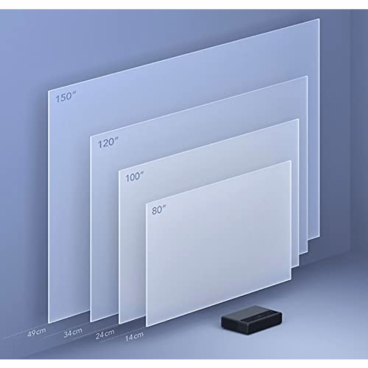 Blacklight Projector Projector,Mini Cinema Projector, 4K Projection TV, Ultra Short Throw Home Theater with Smart Cooling,2000 Lumens 150 Inch TV Projector Projector, for Party, Home, Office