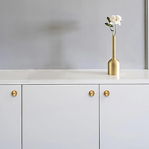 MOROBOR Adhesive Cabinet Knobs, 4pcs Self-Stick Instant Kitchen Cabinet Knobs Drawer Pulls Stainless Steel Drawer Knobs for Windows, Wardrobes, Cabinets, Drawers (Matter Gold)