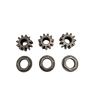 3pcs Steering Shaft Pinion Gear & Bushing for MTD 741-0656 941-0656A 717-1554 Toro 112-0863, Used on Riders Since 1999. 11 Tooth. Splined Bore