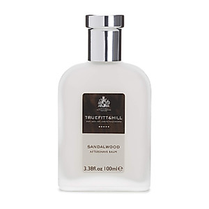 Truefitt & Hill Luxury Aftershave Balm - Sandalwood - Premium Soothing Moisturizer with Aloe Vera Extract - Ideal for Sensitive Skin, Razor Burn Relief, and a Silky Smooth Finish - 3.38 oz.