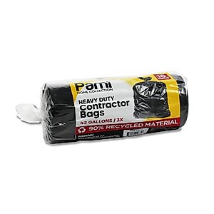 PAMI 42 Gallon Heavy Duty Trash Bags, Tear & Puncture Resistant Black Construction Bags, Contractor Bags for Yard Waste, Construction Sites